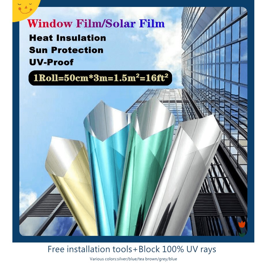 Window Film Privacy 50/60/70cm Glass Sticker Solar Tint Window Stickers ...