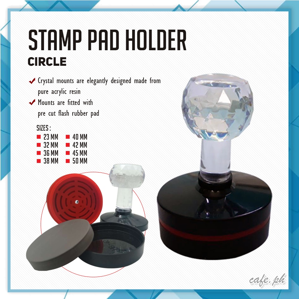 Circle Printable Photosensitive Crystal Rubber Stamp Pad and Case for ...