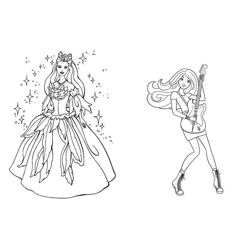 Barbie And The Rock Star Coloring Pages