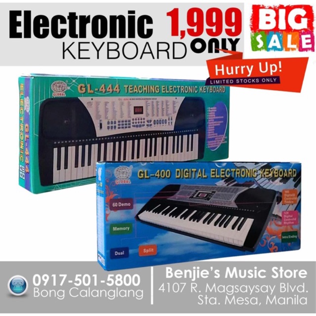 GLOBAL ELECTRONIC KEYBOARD GL400 and GL444 WITH FREE STAND sale | Shopee Philippines