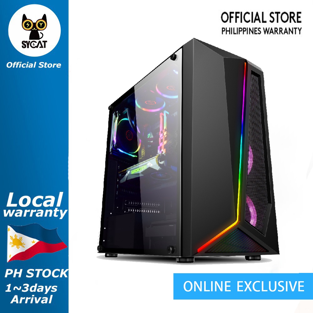 Pc Empty Case Atx Pc Case Pc Case for Gaming Rgb Standard ATX ITX/M-ATX ...