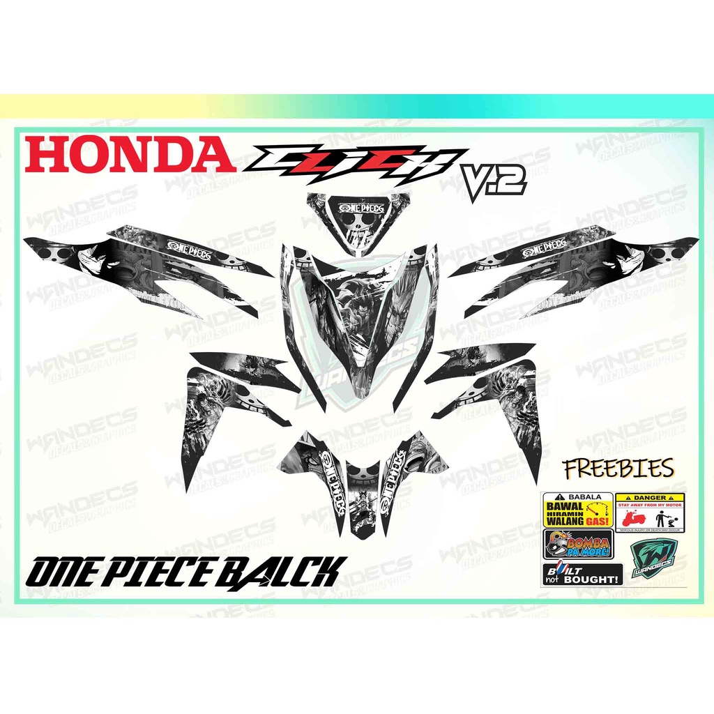 Honda Click 125i V2 Decals - Wandecs One Piece Design | Shopee Philippines