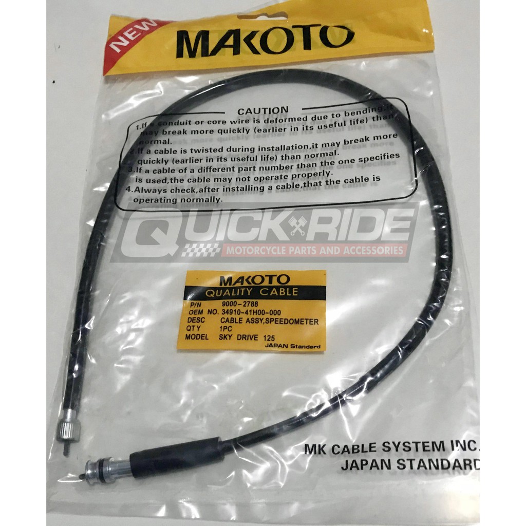 Speedometer Cable Assembly for Skydrive, Daan Hari, Skygo, CB110, Wave ...