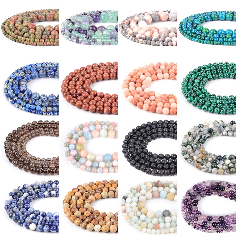 DIY Loose Beads Jewelry Making Crystal Energy Stone Healing Power 6/8MM ...