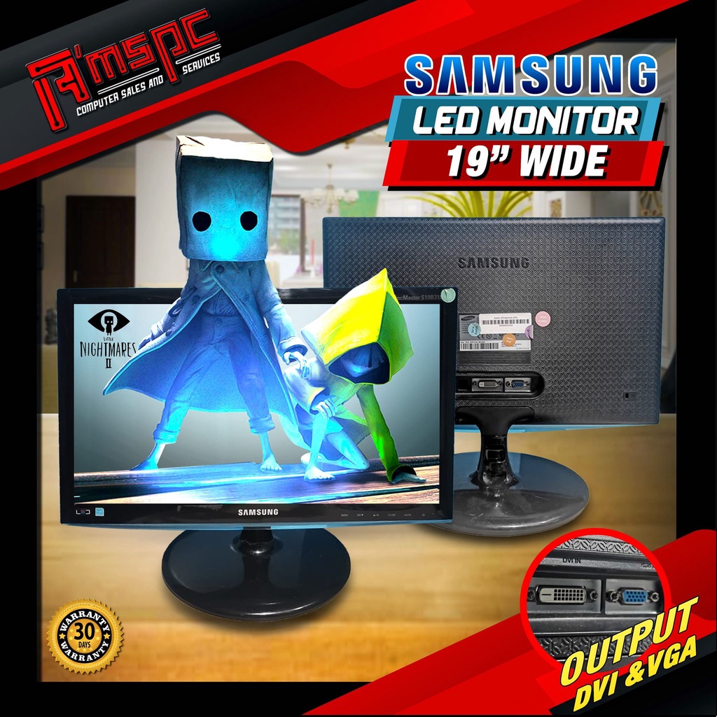 SAMSUNG LED 19-Inch Wide Monitor free powercord and VGA CABLE CABLE ...