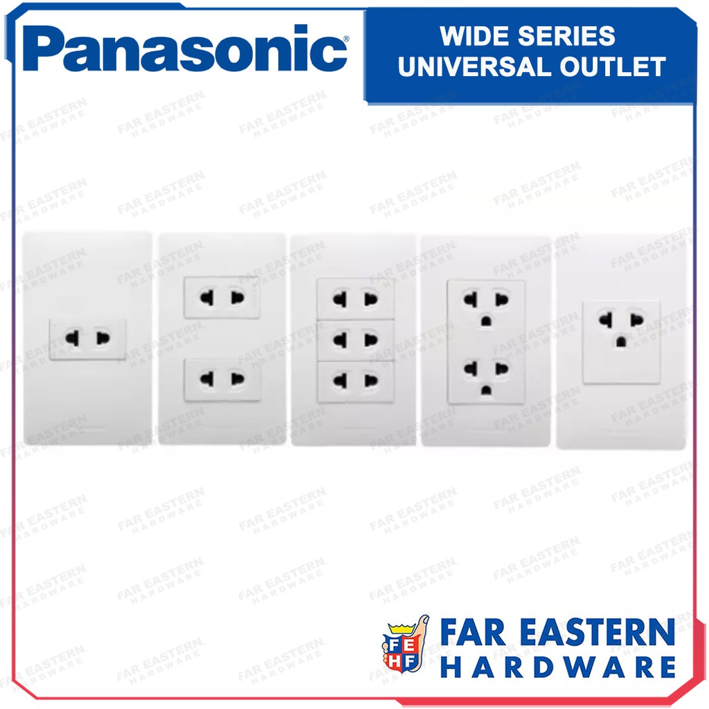PANASONIC Wide Series Universal Outlet Socket with Plate | Shopee ...