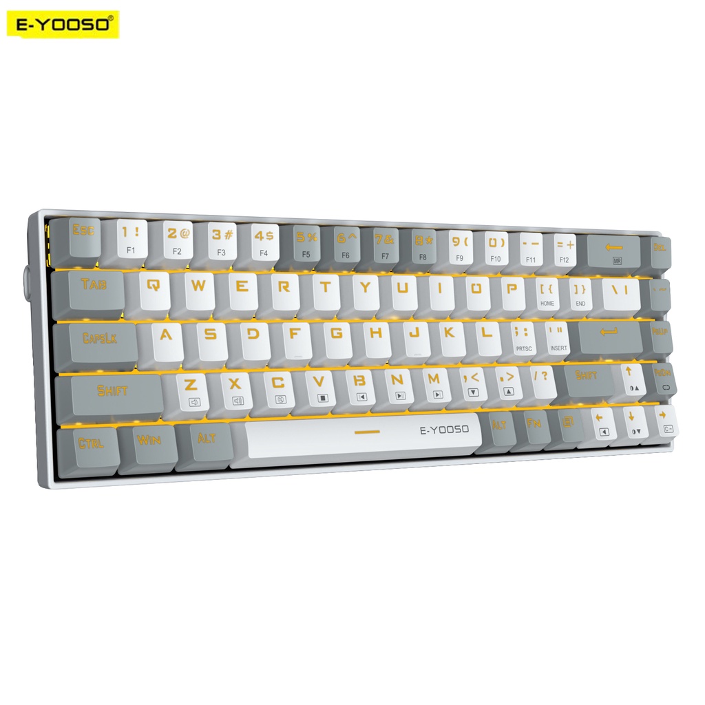 E-YOOSO Z686 USB 60% Mini Mechanical Gaming Keyboard Blue Red Switch 68 ...