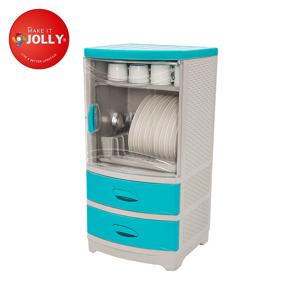 JOLLY PLASTIC Aloha Dish Drainer With 2 Drawer | Shopee Philippines