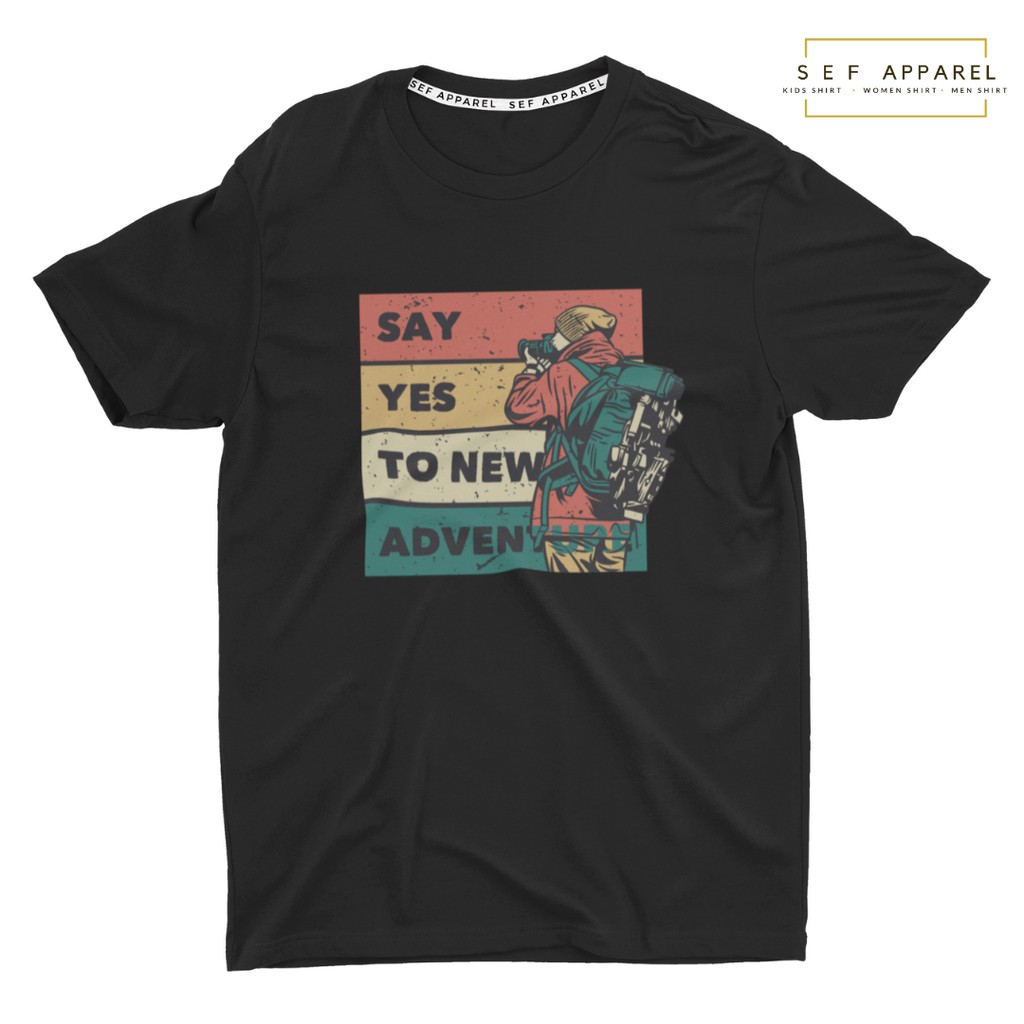 SEF Apparel Unisex New Adventure - Tshirt or Tees Maroon , Black , Navy ...