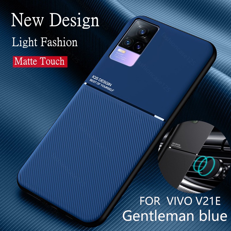 Vivo V21E V21 5G 4G V 21 Case Leather Texture Car Magnetic Holder Phone ...