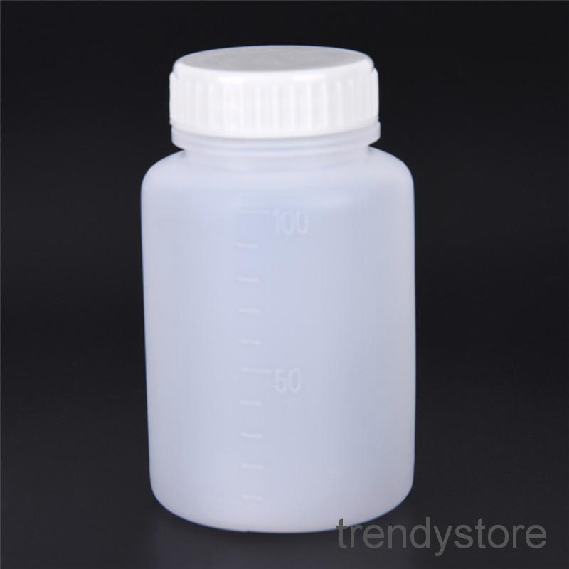 TRENDYSTORE 100ml clear plastic cylinder shaped chemical storage ...