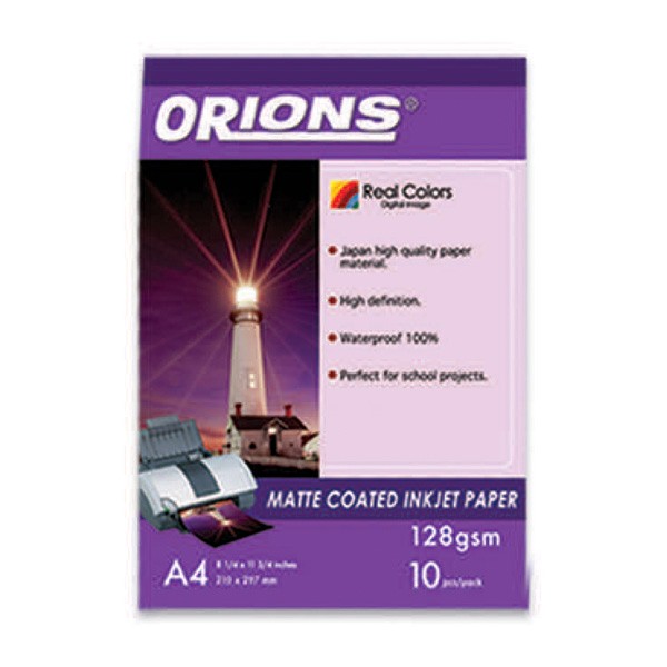 Orions Photo Paper A4 Inkjet Paper Matte Coated 128gsm | Shopee Philippines