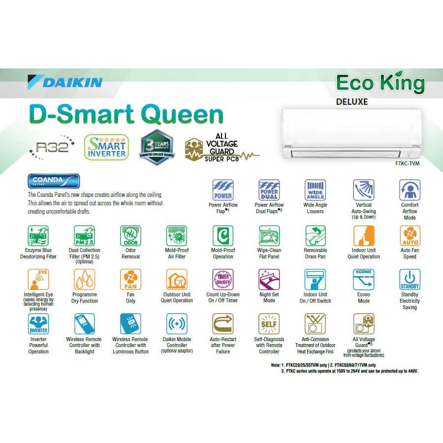 Daikin D Smart Queen Series Split Type Aircon 2.0 HP presyo ₱92,010