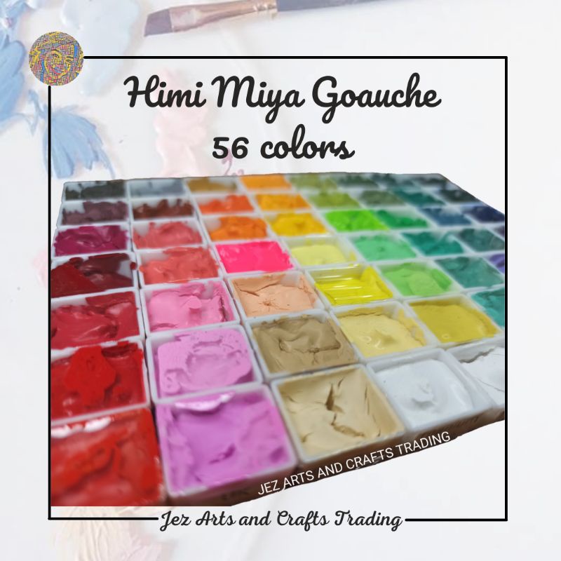 Himi Miya Gouache 1.6ml pan 56 colors with case |jezarts | Shopee ...