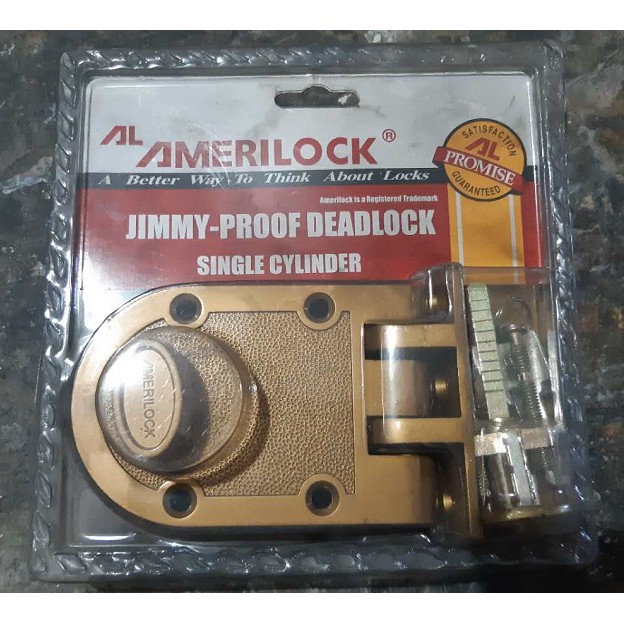 Jimmy Proof Deadlock Single Cylinder Dead bolt Amerilock (Used for ...