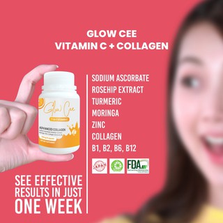 Glow Cee 7 in 1 Vitamin C with Collagen Zinc Sodium Ascorbate Rosehip ...