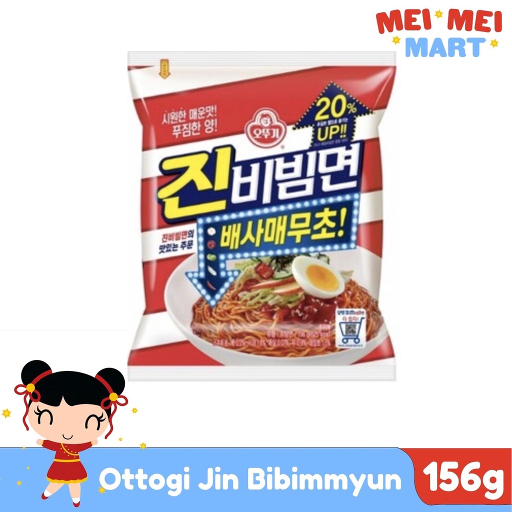Ottogi Jin Bibimmyun Ramyun 156g Korean Ramen Instant Noodles Per Piece ...