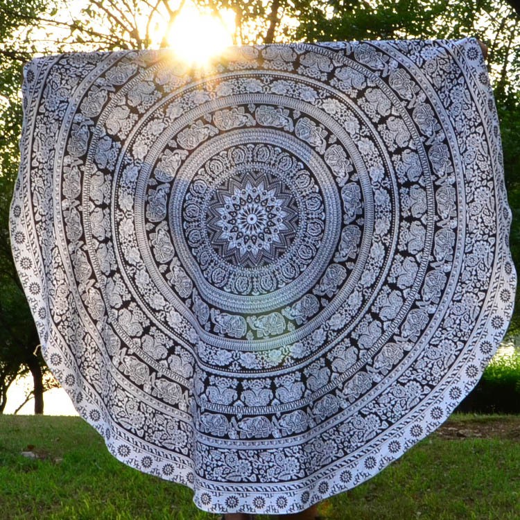 Round Beach Mat Table cloth Tapestries & Hangings | Shopee Philippines