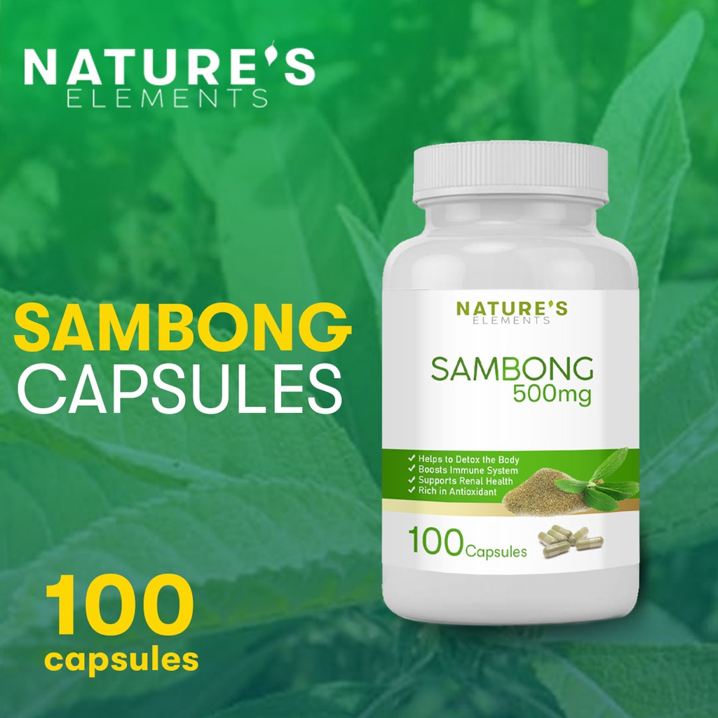 Organic Sambong Capsules (100, 60 Capsules) Anticancer, Antioxidant ...