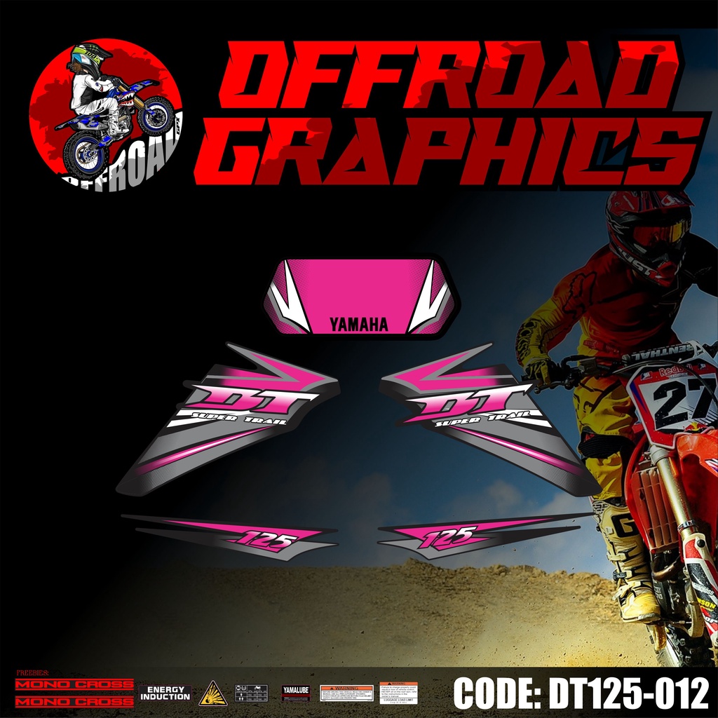 YAMAHA DT 125 STOCK DECALS | HIGH QUALITY | DT125_012 | Shopee Philippines