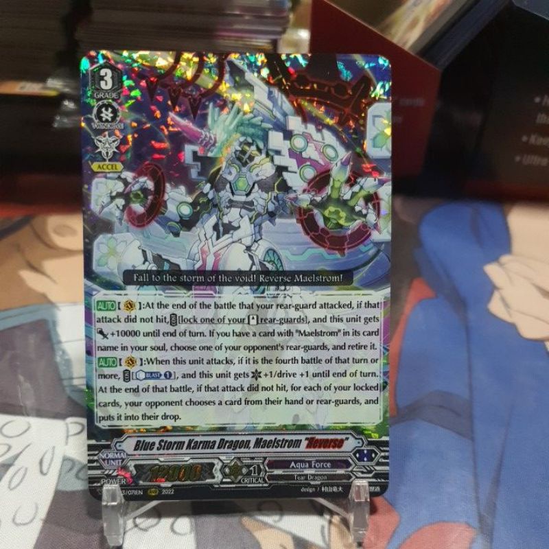 BLUE STORM KARMA DRAGON, MAELSTROM "REVERSE" RRR DVS03 CARDFIGHT ...