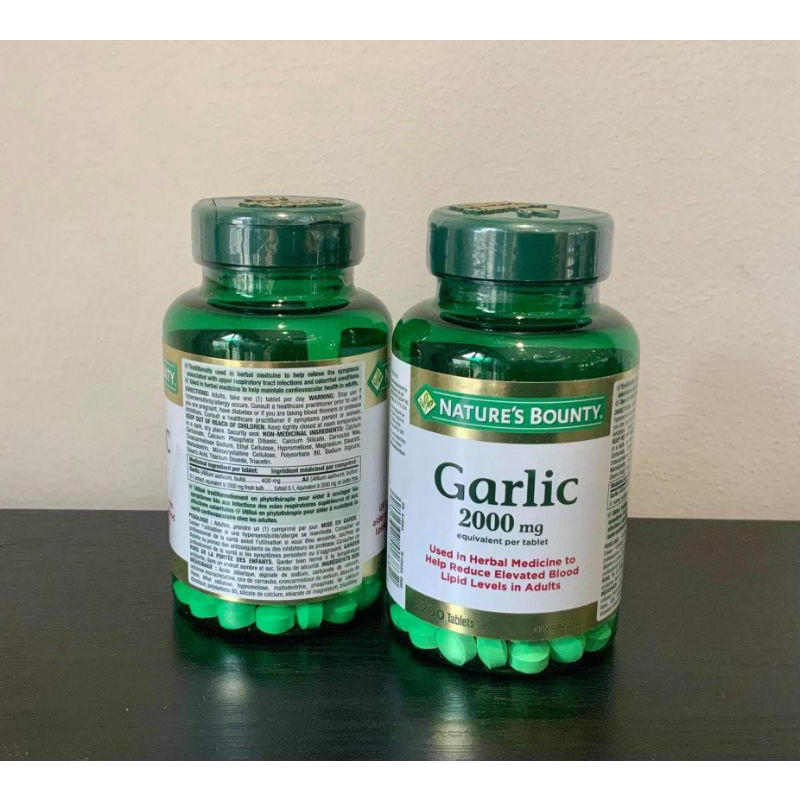 Nature's Bounty Garlic 2000mg/Tablet (200 Tablets/Bottle) | Shopee Philippines
