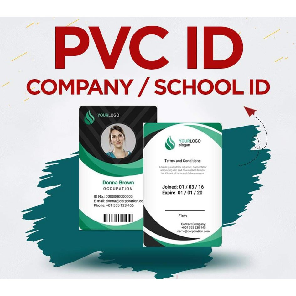 High Quality Print PVC ID Company ID School ID Printing Services FAST ...