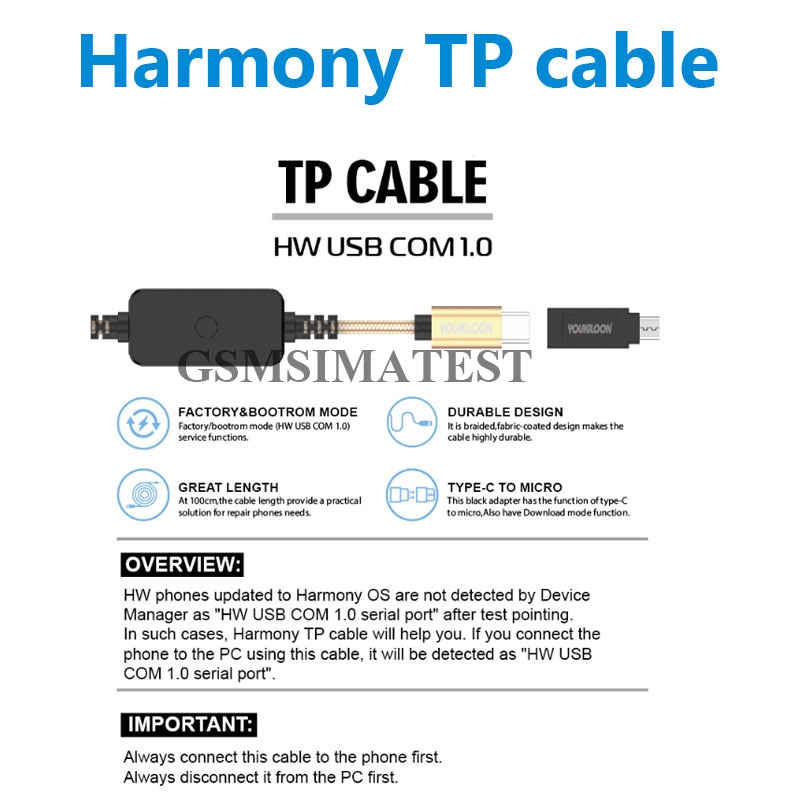 GSMSIMATEST Harmony Tp Cable Harmony Test Point cables TP Cable With ...