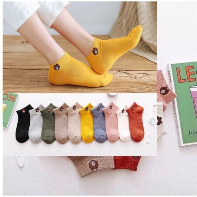 Combo 10 Pairs Of Bear Socks (Beautiful Goods) | Shopee Philippines
