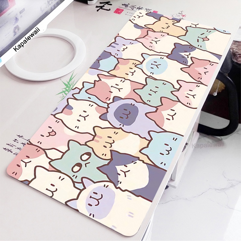 Cute Cat Gaming Mouse Pad Large 100x50cm Deskpad Computer Gamer ...