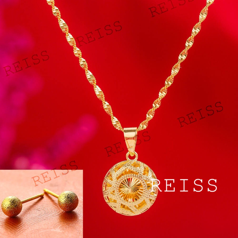 24K Saudi Gold Nasasangla 100% Original Choker Necklace For Women ...