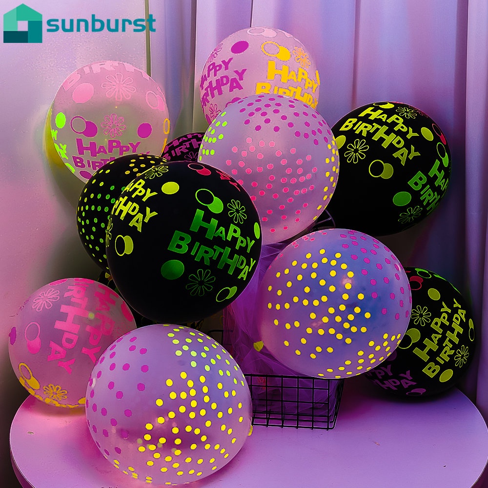 Stretchable 10 PCS 12 Inch Neon Luminous Balloons Reusable Wedding ...