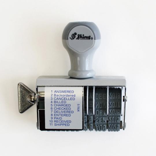 Shiny S-70 Office Phrases Date Stamp, Die Plate Stamp English Layout ...