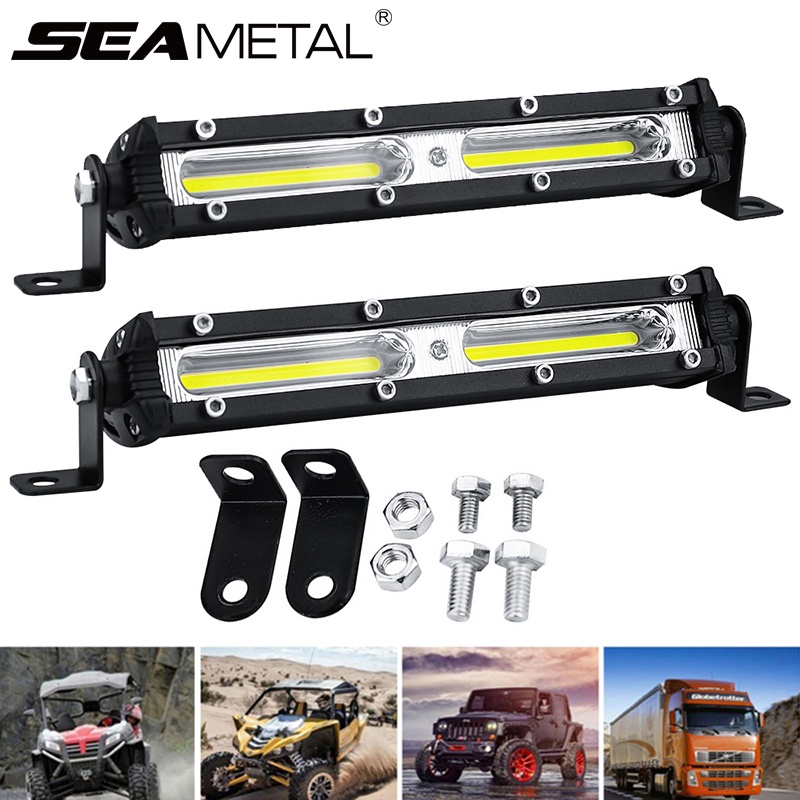 SEAMETAL LED Car Work Light 12V/24V LED Spotlight Work Lamp Bar 6500K ...