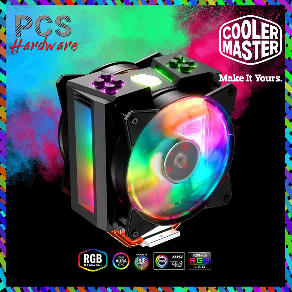 Cooler Master MasterAIR MA410M Rgb Lighting and Dua MF120R Air Balance ...
