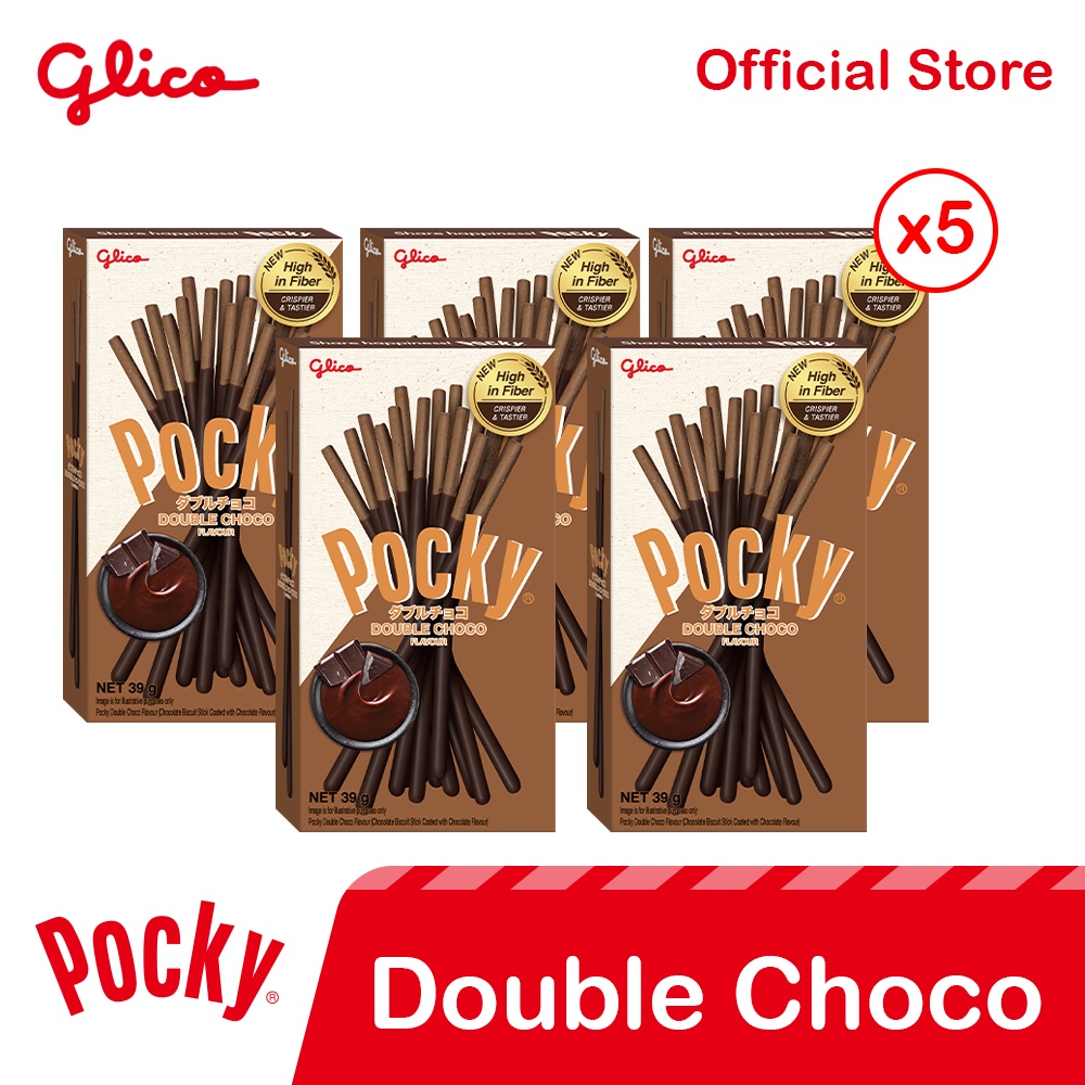 Pocky Double Choco Biscuit Sticks 39g 5s | Shopee Philippines