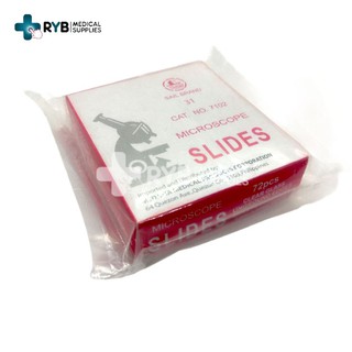 Microscope Glass Slides PLAIN or FROSTED Sail/Partners/Topcare - 72 pcs ...