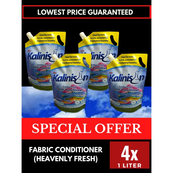 (PACK OF 4 LITERS) KALINISAN FABRIC CONDITIONER Softener Freshener ...