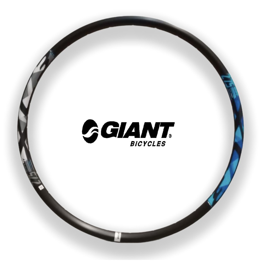 Bicycle rim 27.5 x 1.95 Giant 28 Holes Alloy Tubeless ready Gray/blue ...