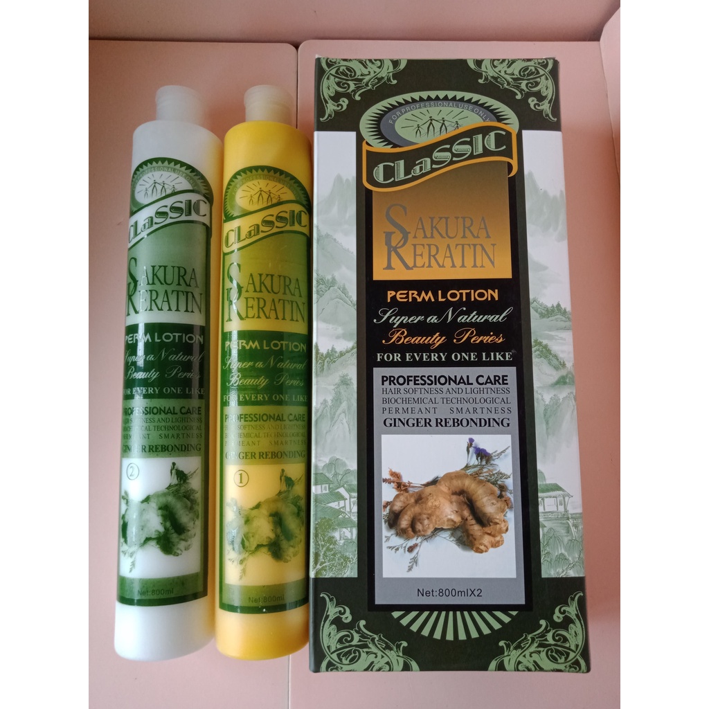 SAKURA keratin classic rebonding hair straight 800mlx2 | Shopee Philippines