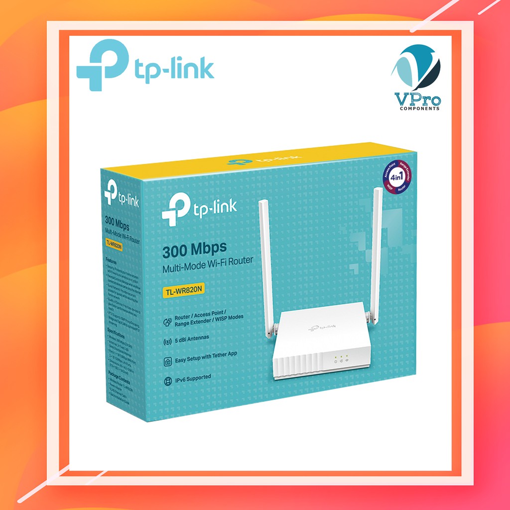 TP-Link TL-WR820N V.2 300Mbps Wireless N Speed Router | Shopee Philippines