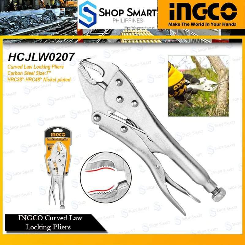 Ingco Curved Law Locking Pliers (HCJLW0207) | Shopee Philippines