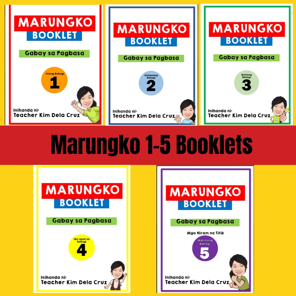 Gabay sa Pagbasa Marungko Booklet for Kindergarten and Grade One 1-5 Set Bundle | Shopee Philippines