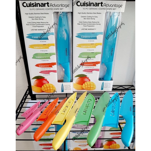 Cuisinart 10 Pc. Ceramic Coated Knife Set with Blade Guards | Shopee ...