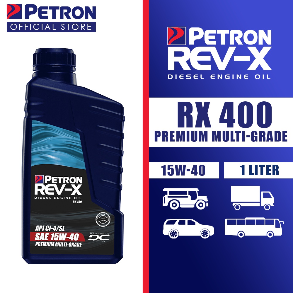 Petron Rev-X RX400 Premium Multigrade Diesel Engine Oil (Trekker) 15W ...