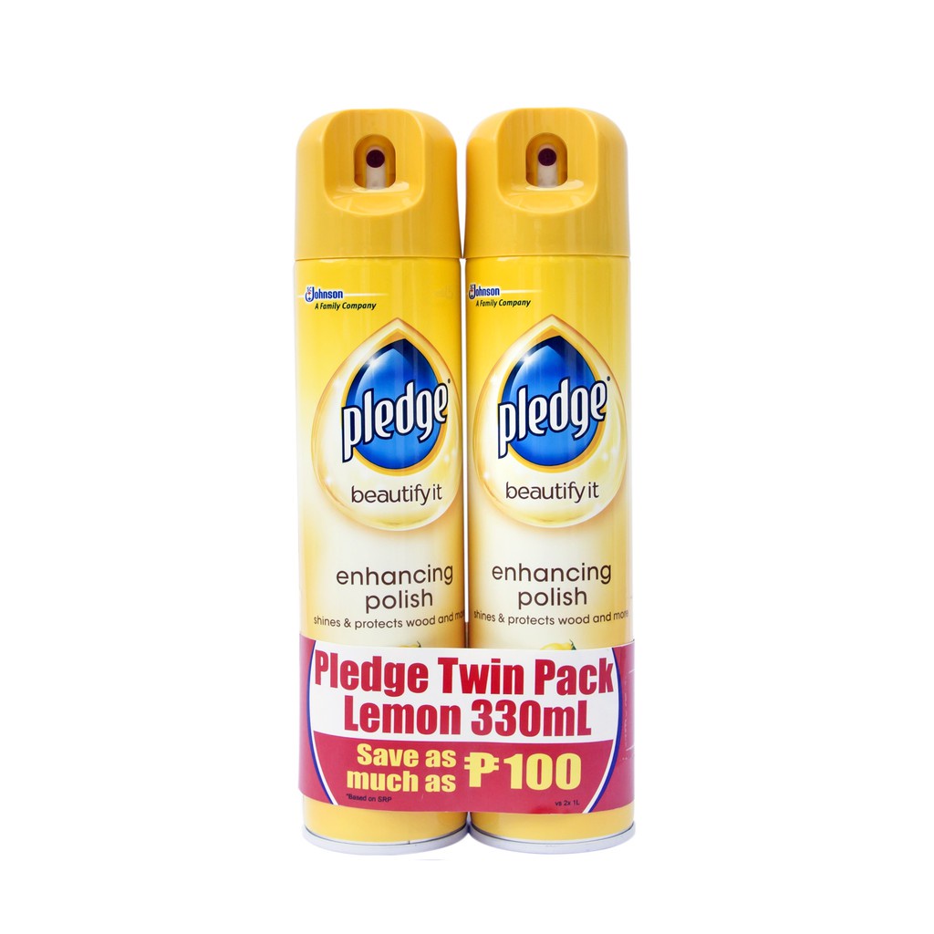 Pledge Polisher Furniture Lemon Twin 330ml | Shopee Philippines