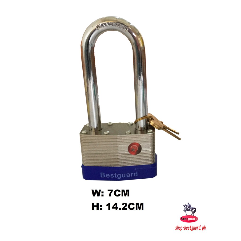 Bestguard A3025 Laminated Padlock-Long Shackle 65MM | Shopee Philippines