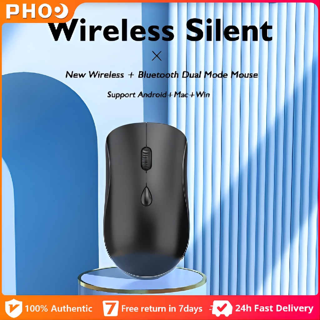 PHO Wireless Mouse 2.4G/Bluetooth Dual-mode Mute High Precision Optical ...