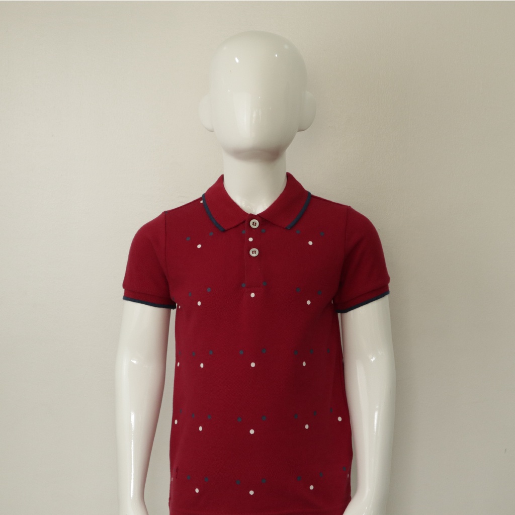 COLLEZIONE C2 Kids 20BT1K026 Maroon Polo Shirt Fit Key logo Filipino ...