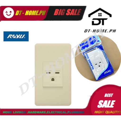 Royu Classic Series Aircon Outlet 1 gang WH901 | Shopee Philippines